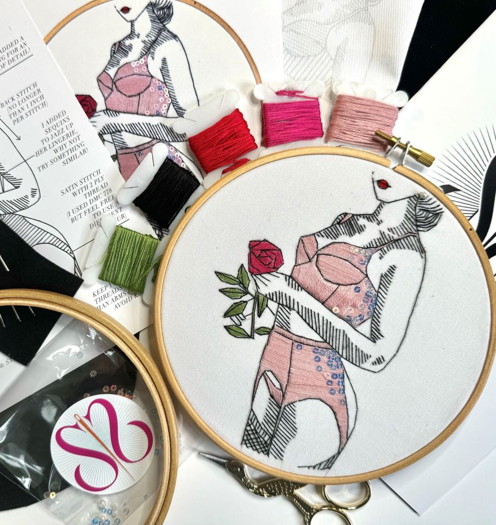 Embroidery Kit - Charity / Beginners Embroidery Kit – Sip & Sew