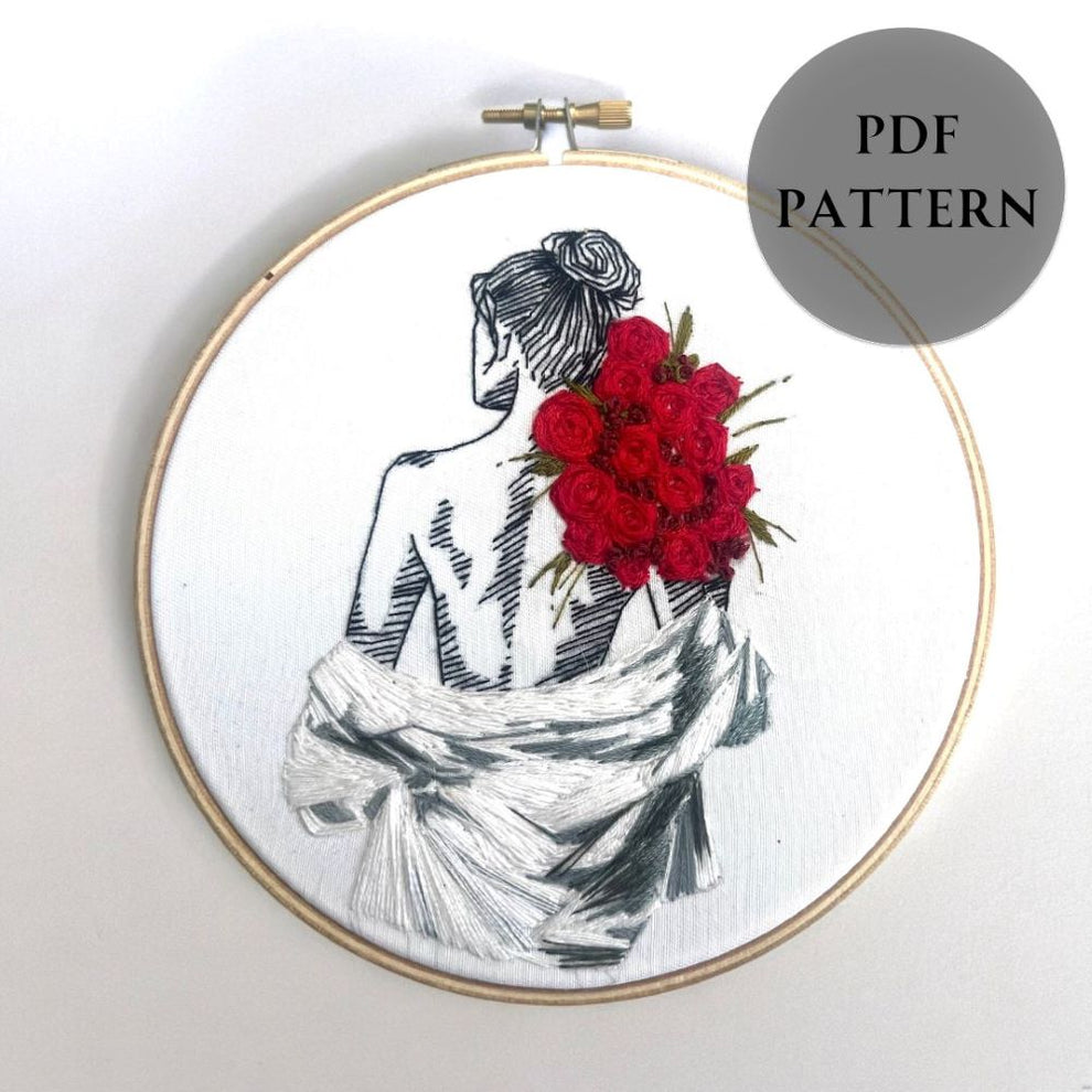 Rosa / Embroidery Pattern – Sip & Sew