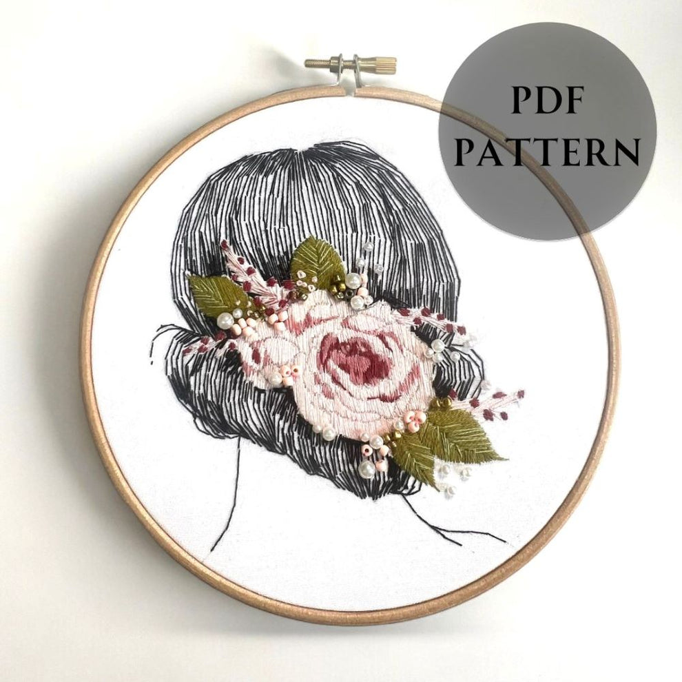 Embroidery PDF - Modern Embroidery Pattern / Sip & Sew